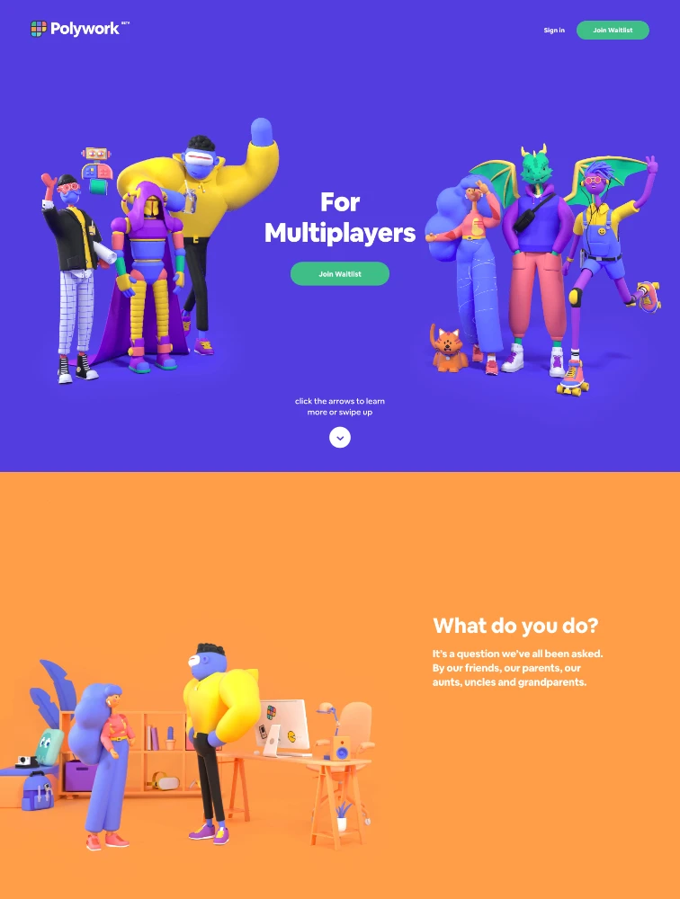 Polywork website design - Lapa Ninja