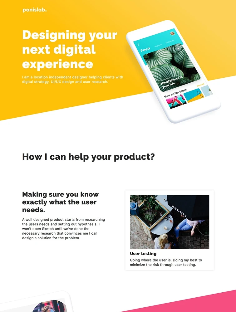 ponislab website design - Lapa Ninja