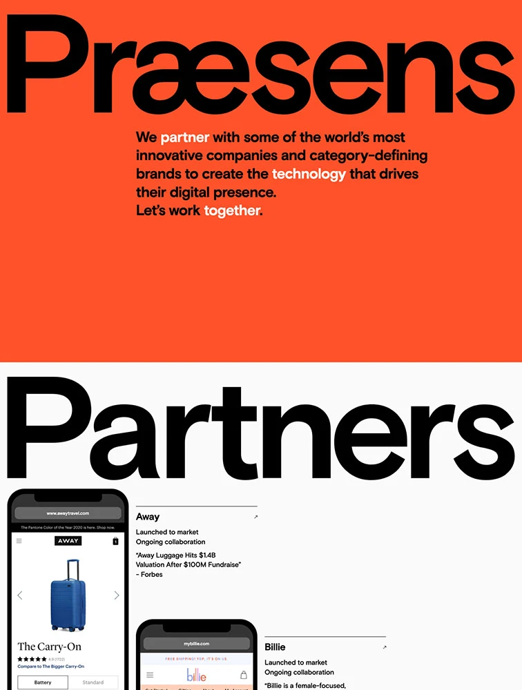 Praesens website design - Lapa Ninja