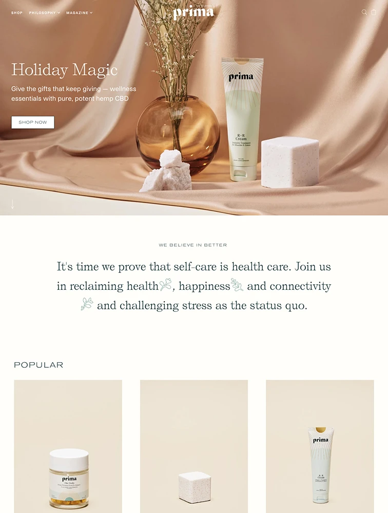 Prima website design - Lapa Ninja