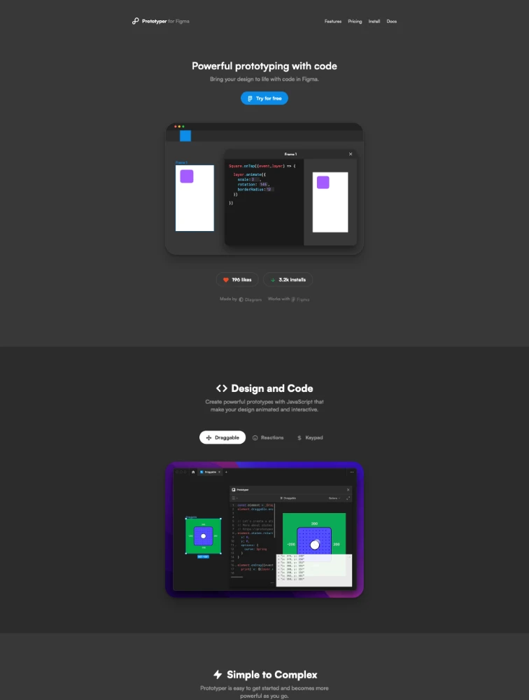 Prototyper for Figma website design - Lapa Ninja