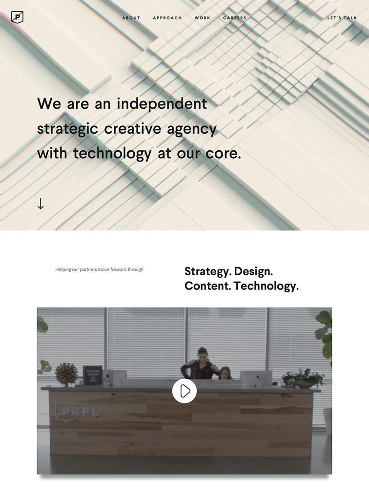 Purple Rock Scissors website design - Lapa Ninja