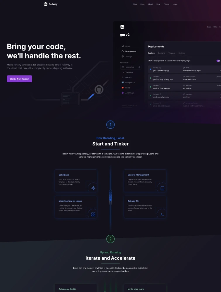 Railway website design - Lapa Ninja
