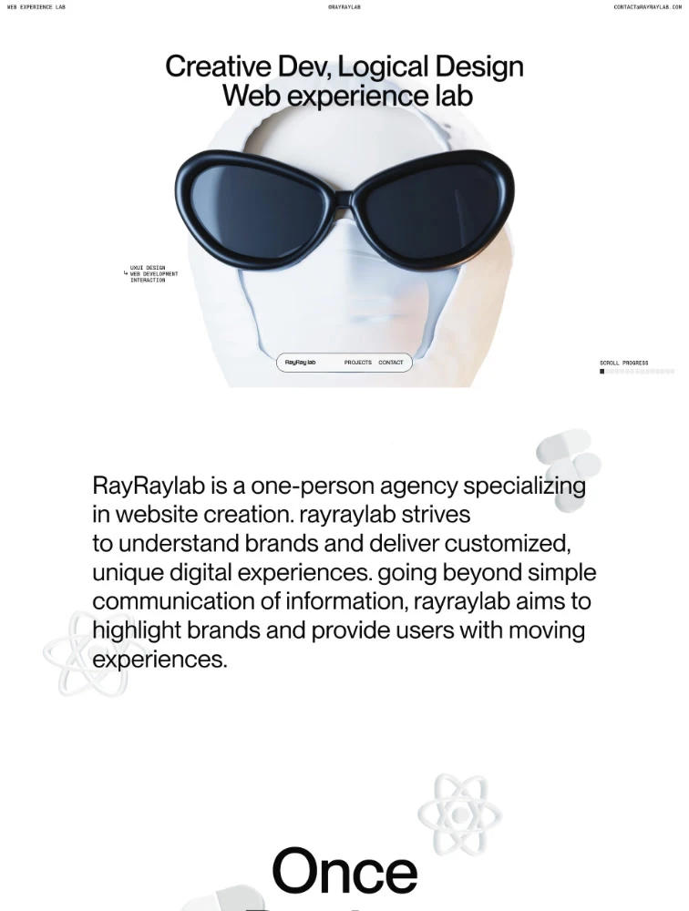 RAYRAYLAB website design - Lapa Ninja