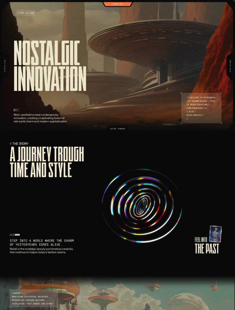 Retronova website design - Lapa Ninja