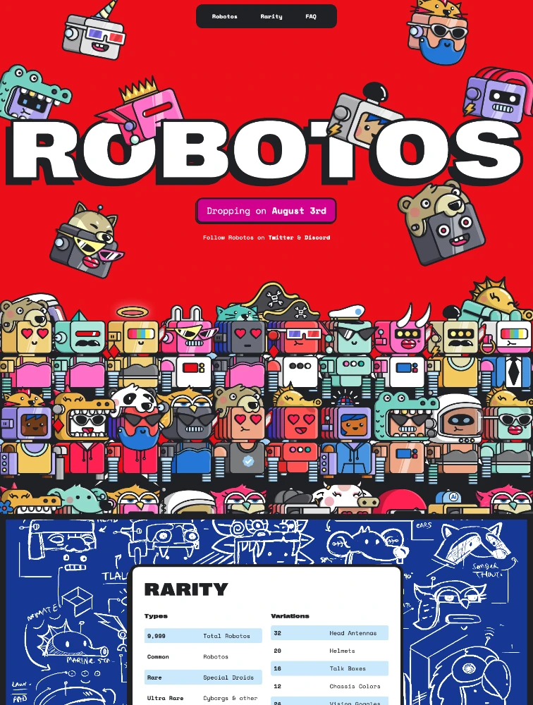 Robotos website design - Lapa Ninja