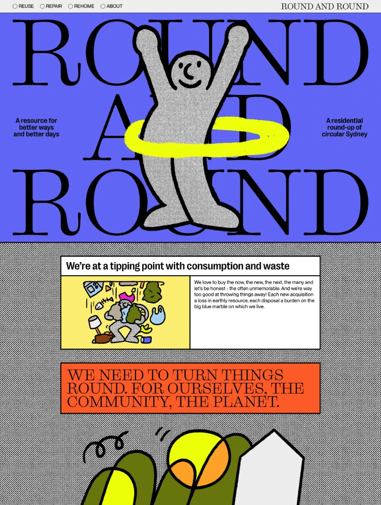 Round Round website design - Lapa Ninja