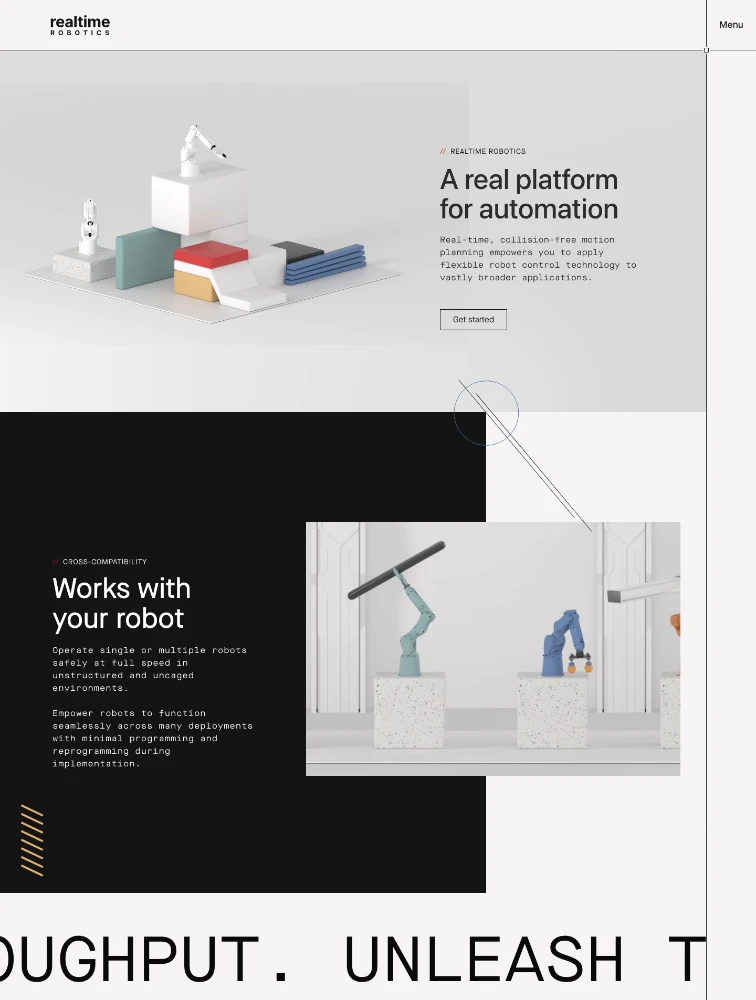 Realtime Robotics website design - Lapa Ninja
