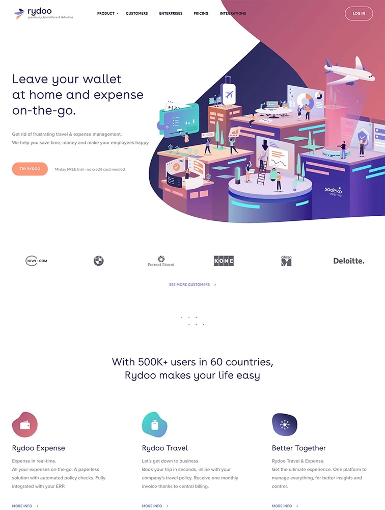 Rydoo website design - Lapa Ninja