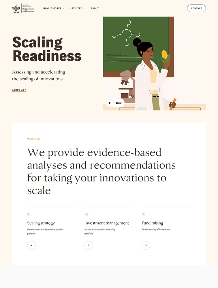 Scaling Readiness website design - Lapa Ninja