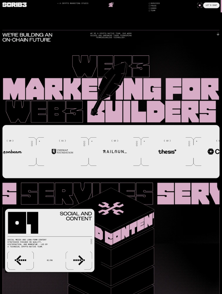 SCRIB3 website design - Lapa Ninja