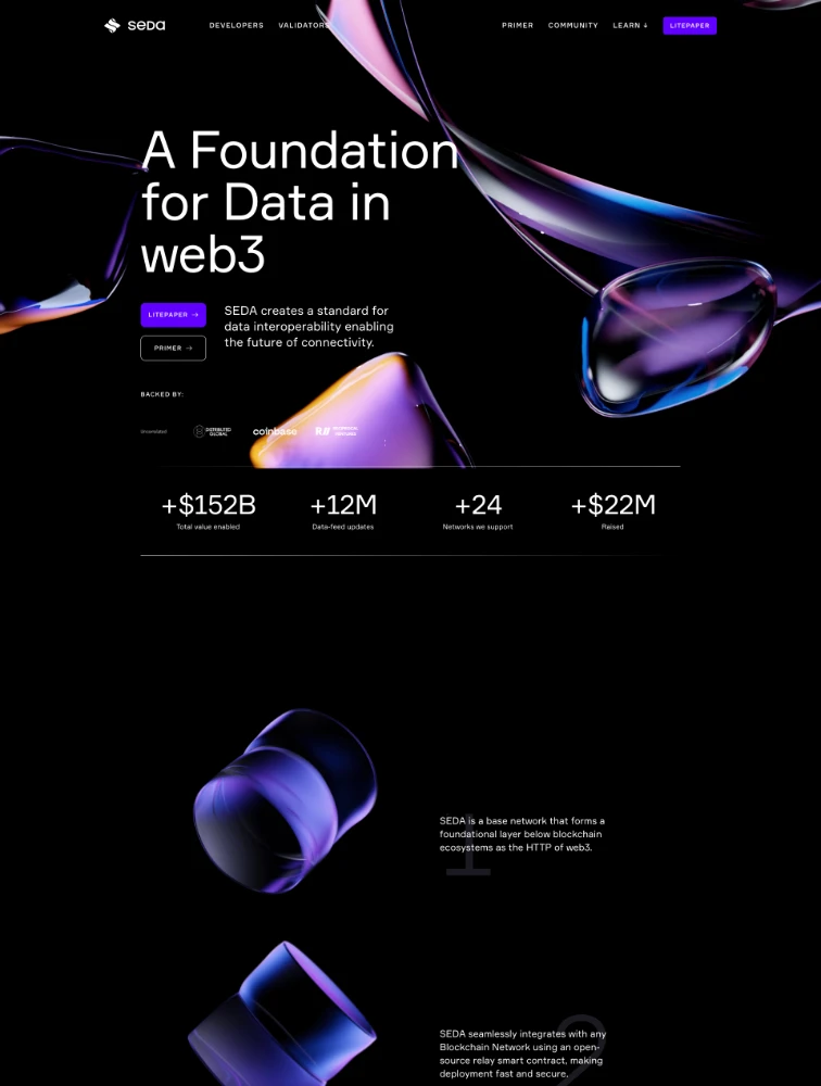 SEDA website design - Lapa Ninja