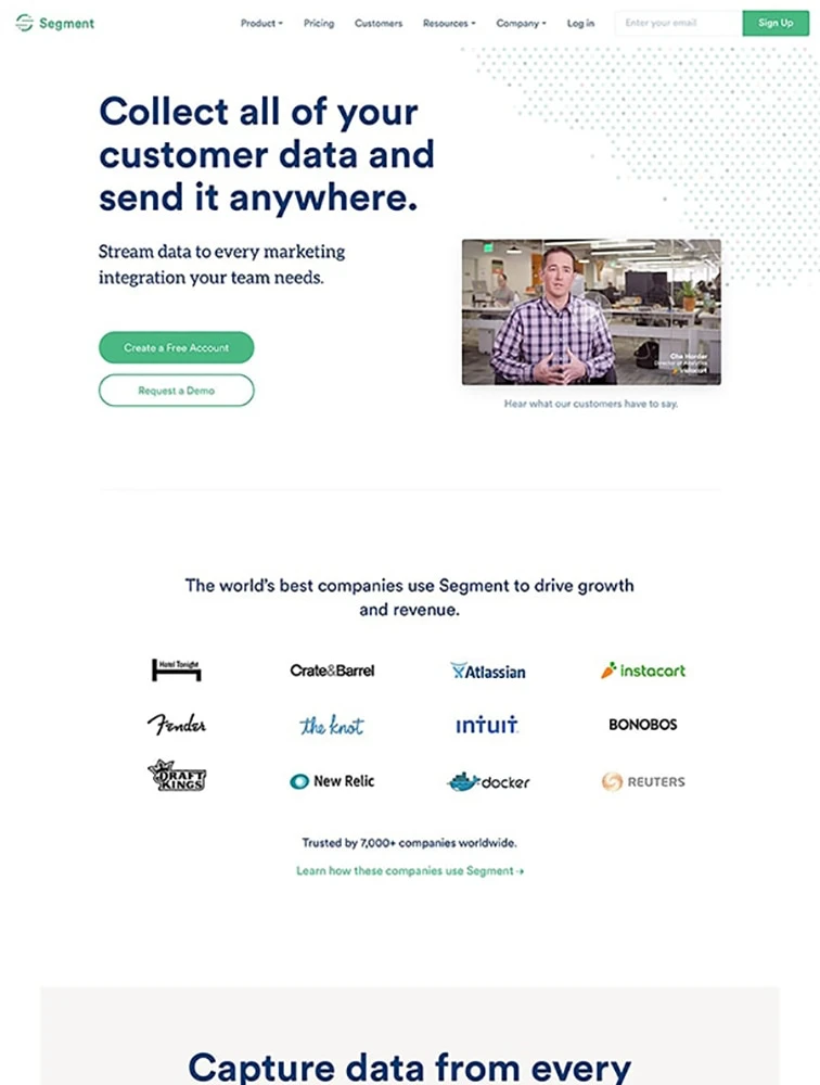 Segment website design - Lapa Ninja