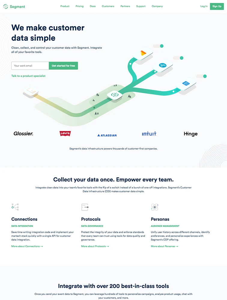 Segment website design - Lapa Ninja
