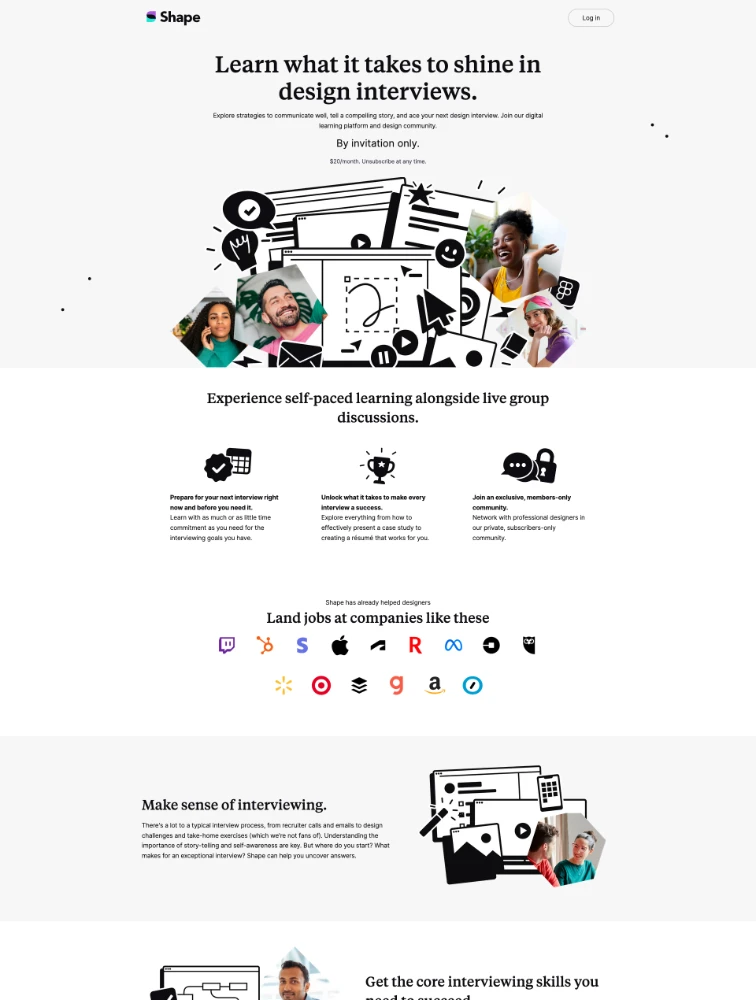 Shape website design - Lapa Ninja