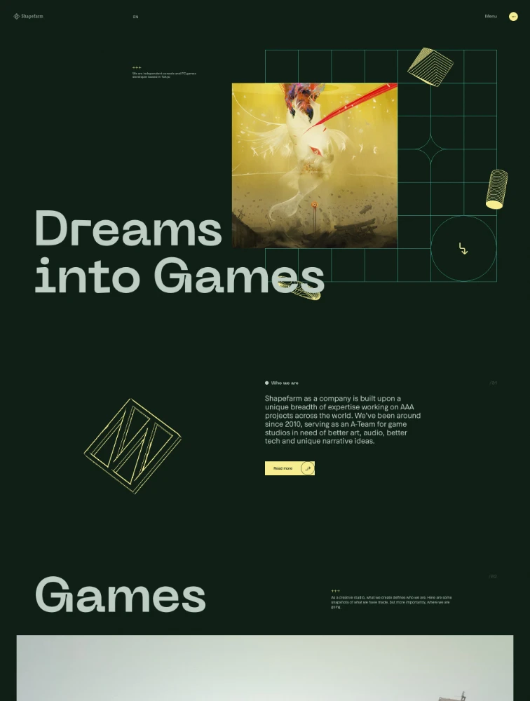 Shapefarm website design - Lapa Ninja