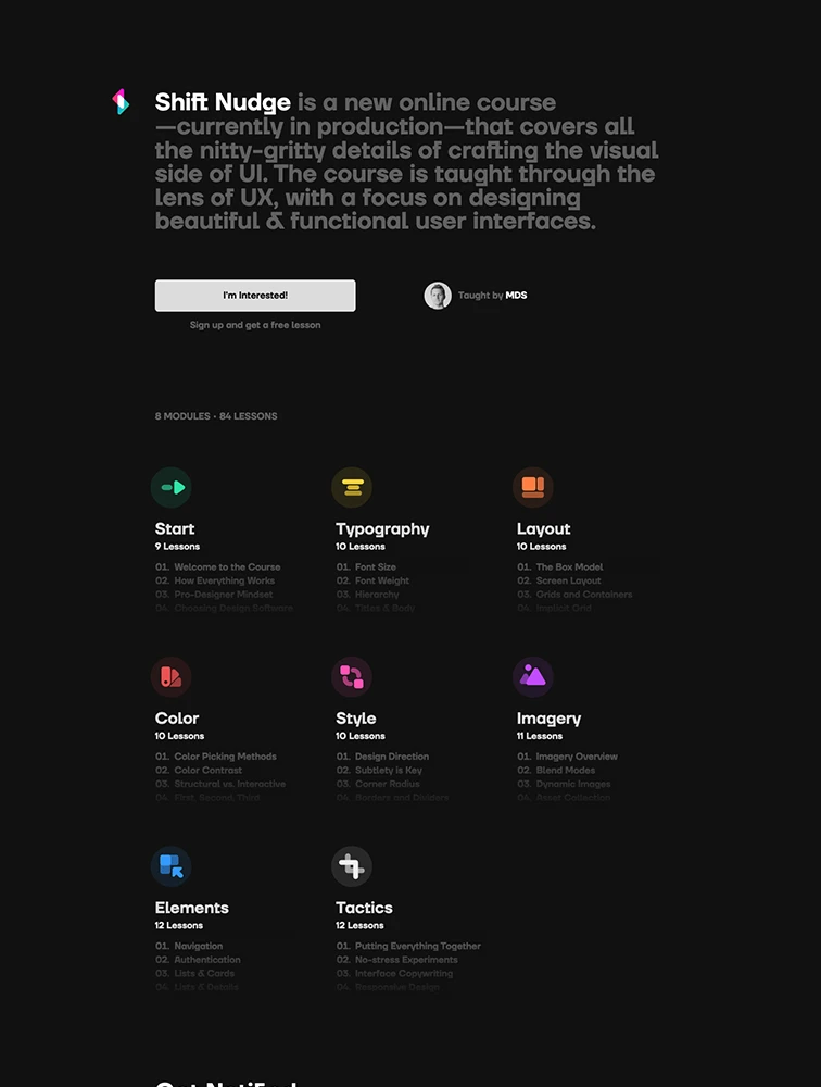 Shift Nudge website design - Lapa Ninja