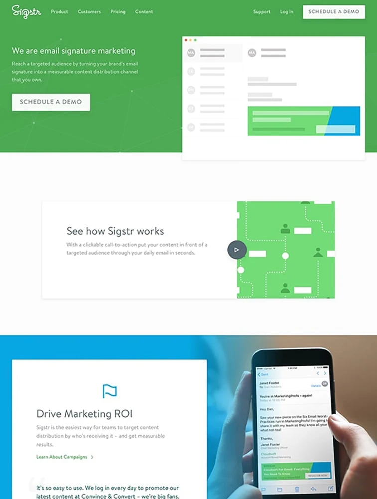 Sigstr website design - Lapa Ninja