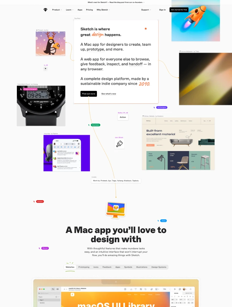 Sketch website design - Lapa Ninja