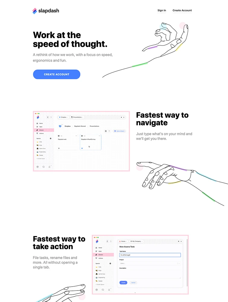 Slapdash website design - Lapa Ninja