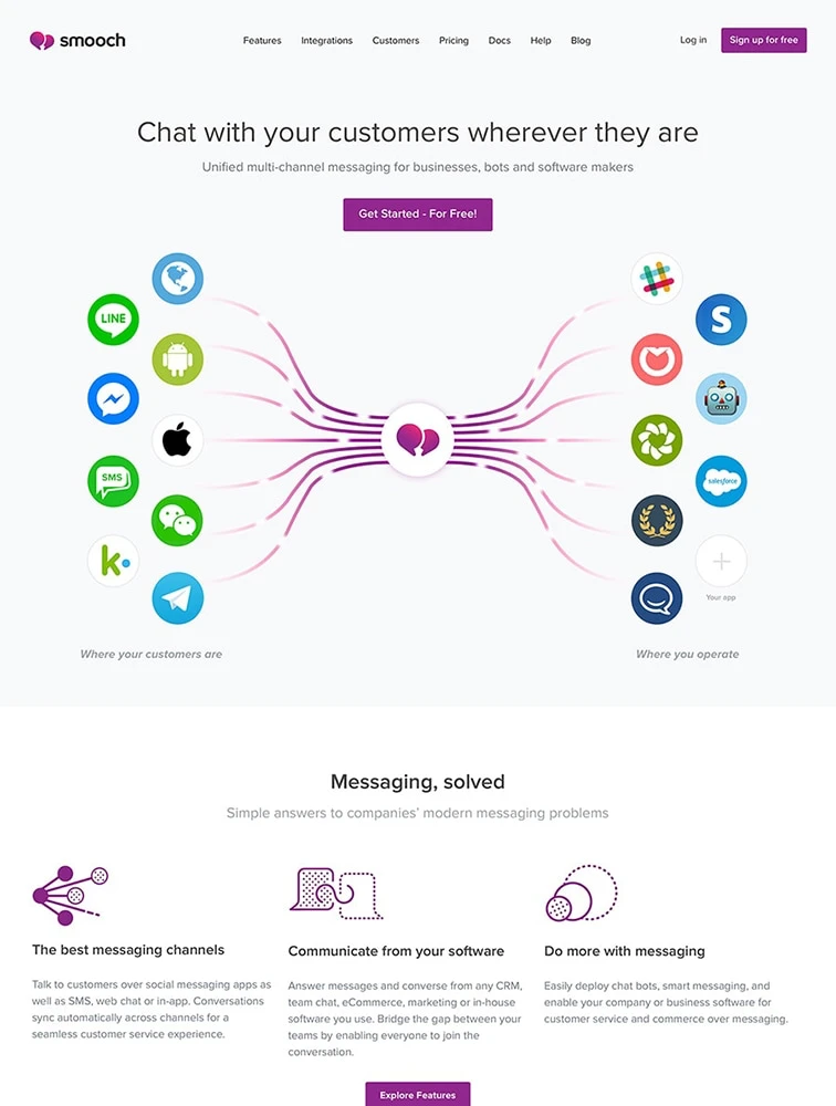 Smooch website design - Lapa Ninja