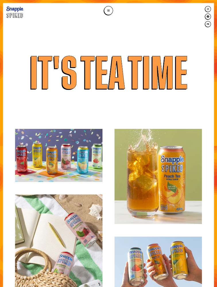 Snapple Spiked website design - Lapa Ninja