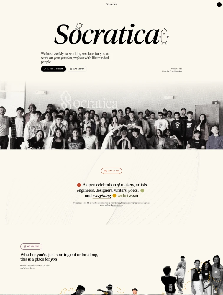 Socratica website design - Lapa Ninja