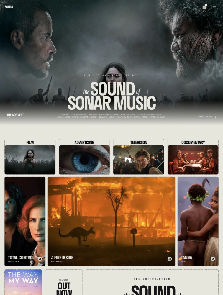 Sonar website design - Lapa Ninja