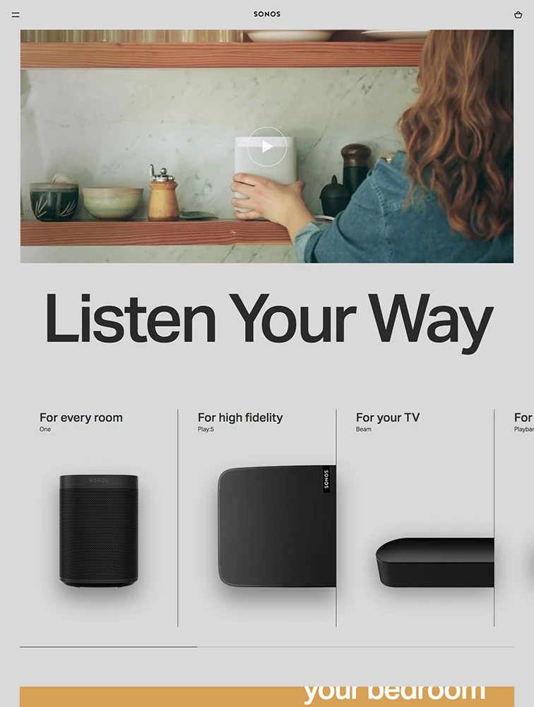 Sonos website design - Lapa Ninja