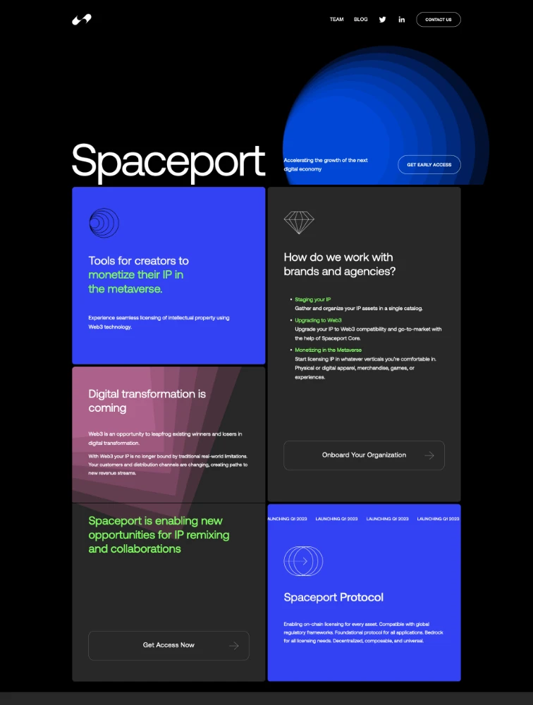 Spaceport website design - Lapa Ninja
