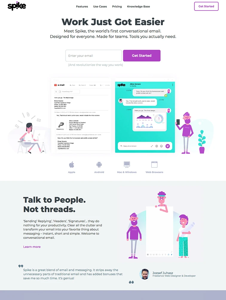 Spike website design - Lapa Ninja