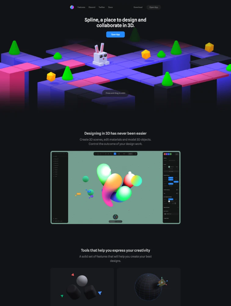 Spline website design - Lapa Ninja