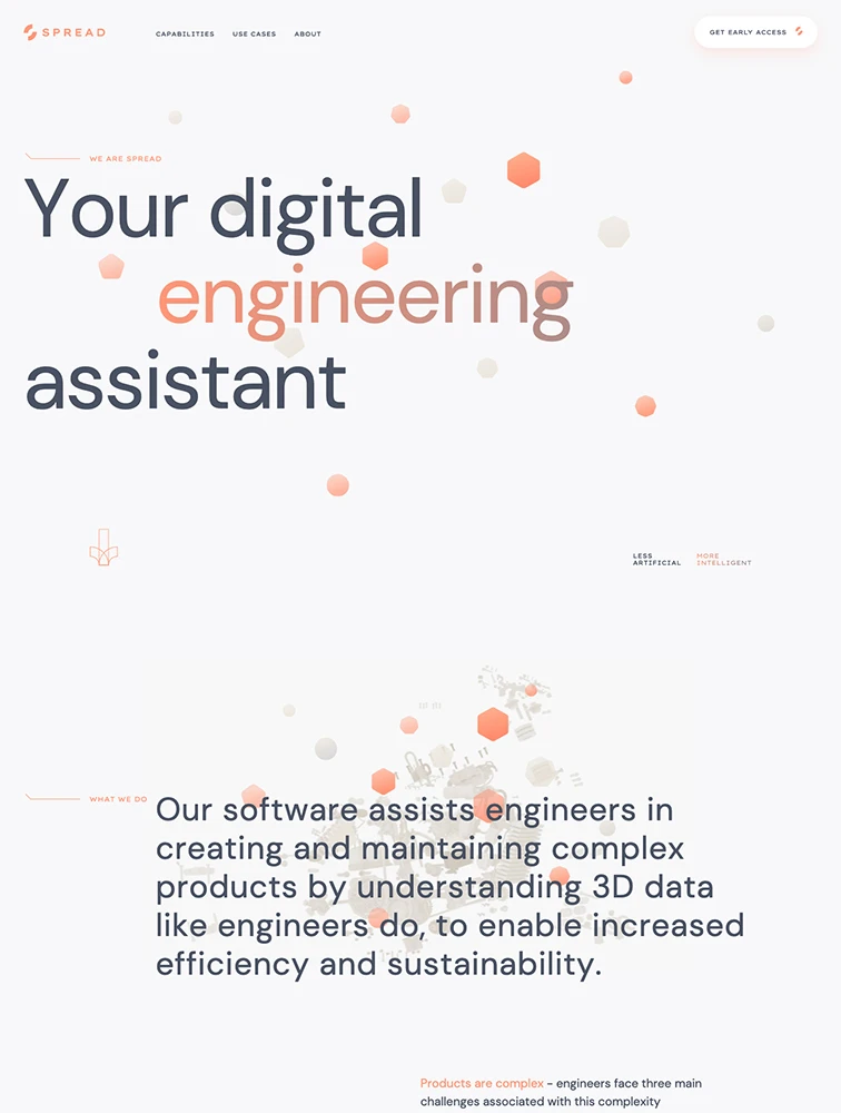 SPREAD website design - Lapa Ninja