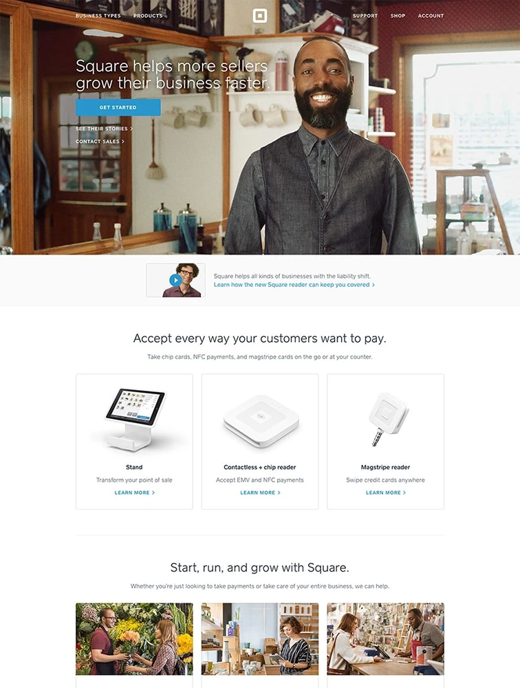 Square website design - Lapa Ninja