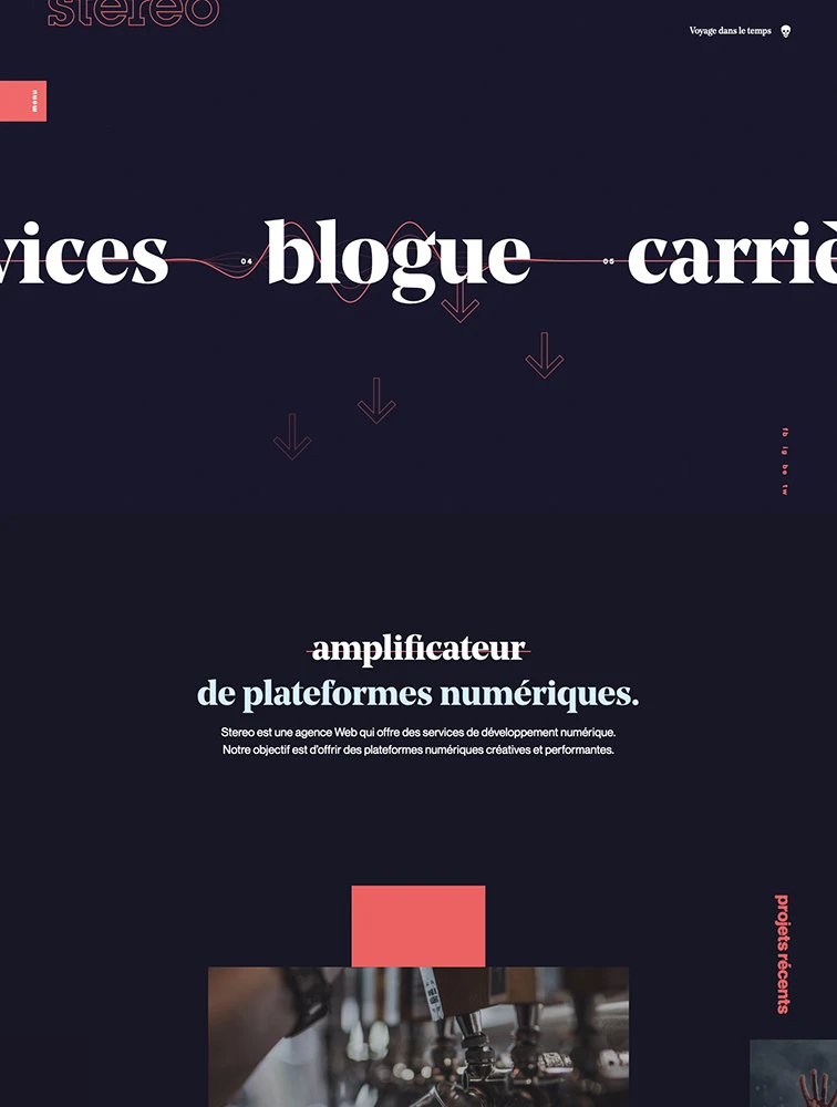 Stereo website design - Lapa Ninja