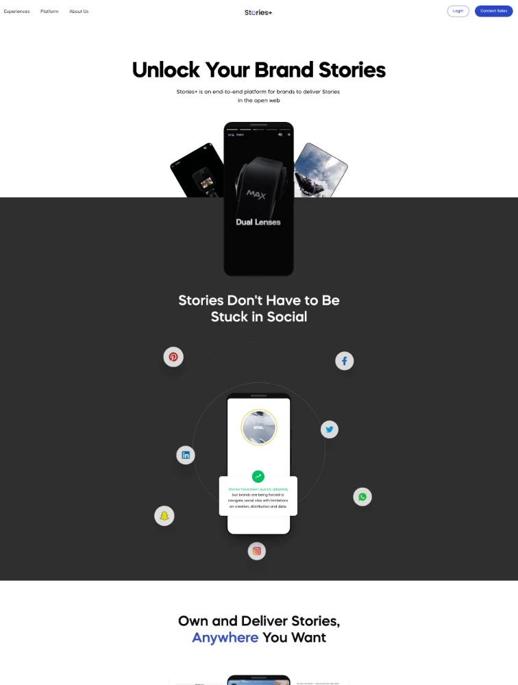 Stories Plus website design - Lapa Ninja