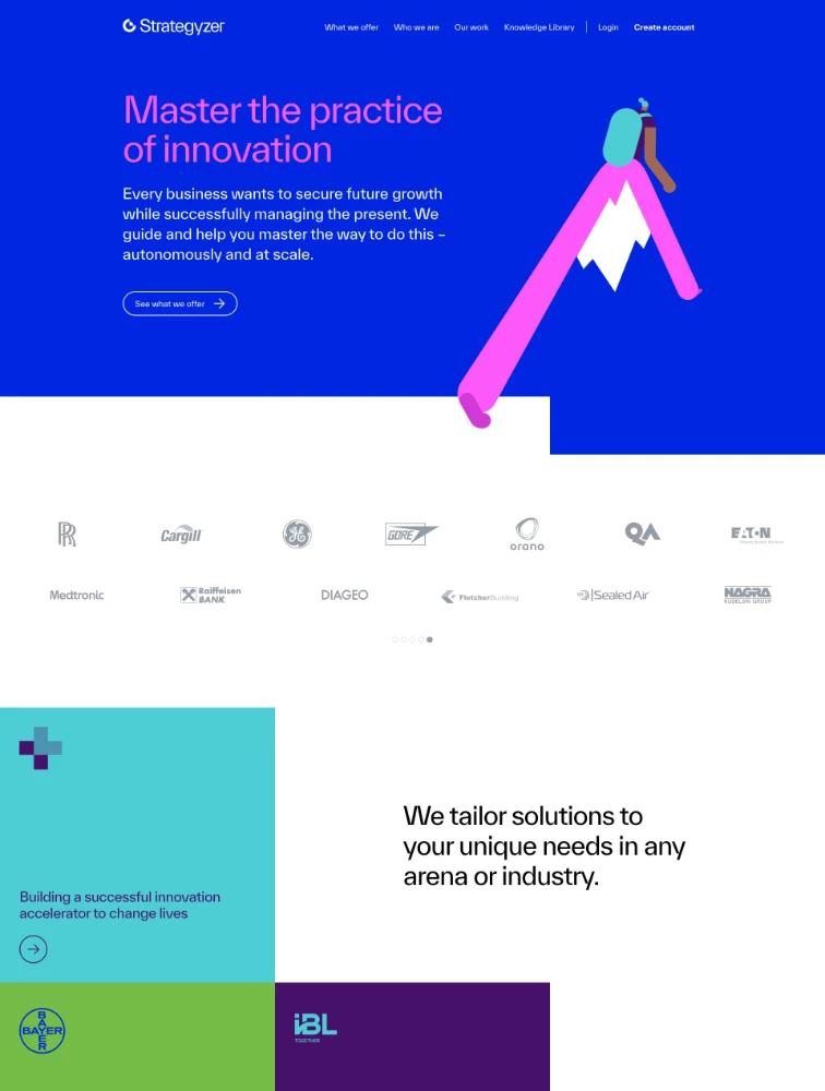Strategyzer website design - Lapa Ninja