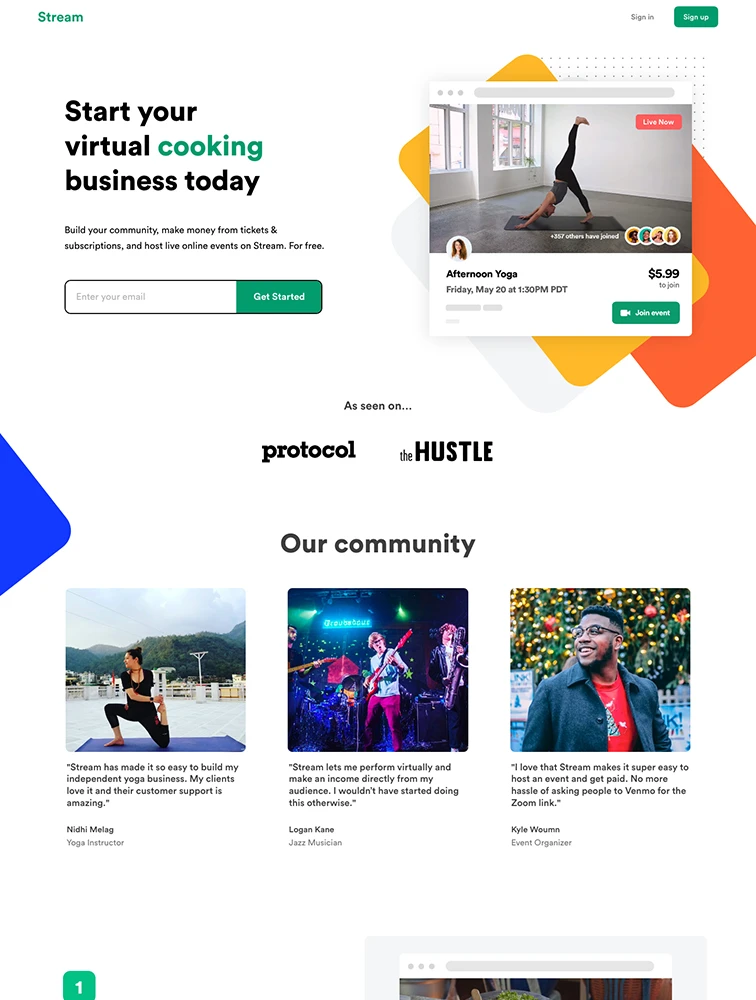 Stream website design - Lapa Ninja