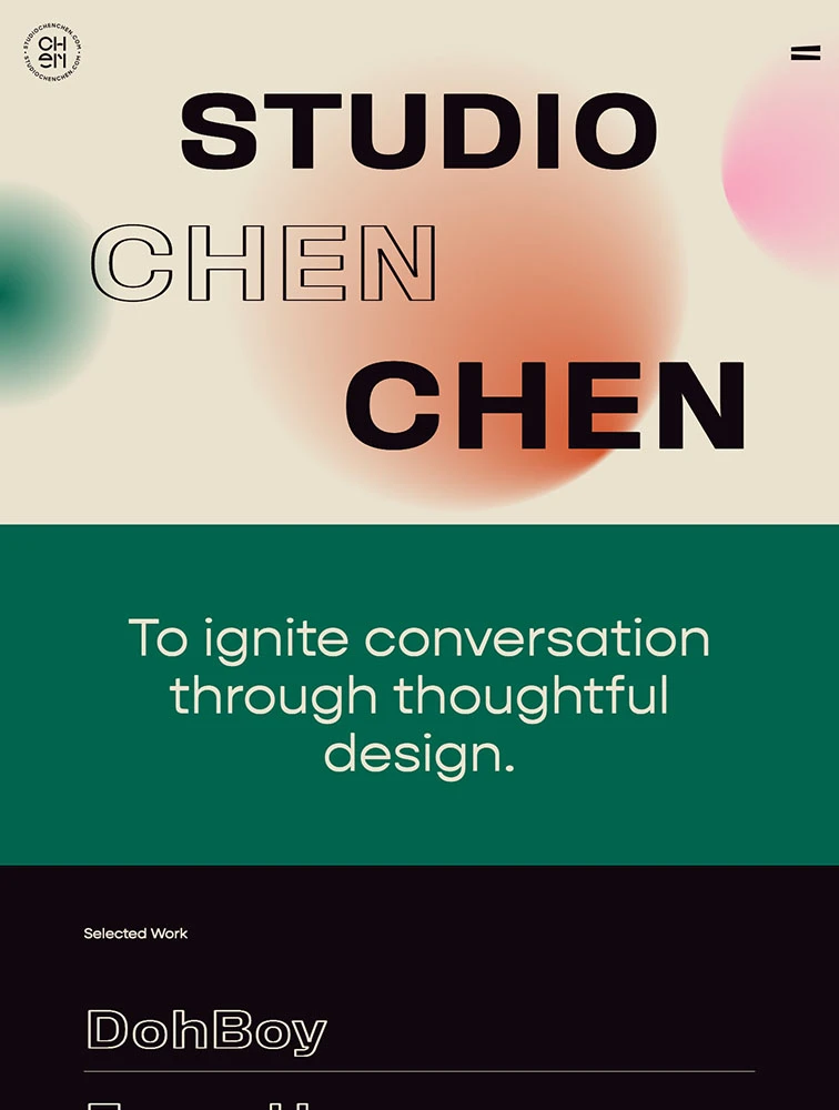 Studio Chenchen website design - Lapa Ninja