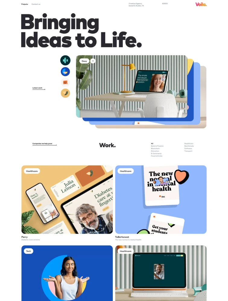 Voila website design - Lapa Ninja