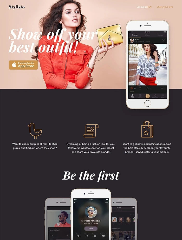 Stylisto website design - Lapa Ninja