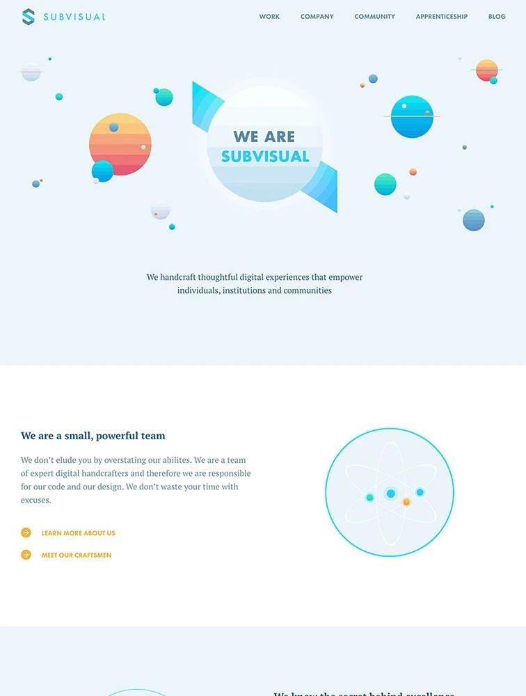 Subvisual website design - Lapa Ninja