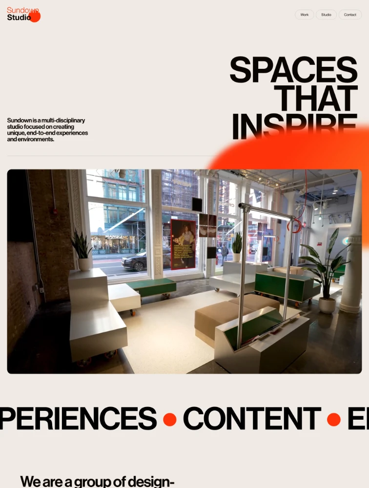 Sundown Studio website design - Lapa Ninja