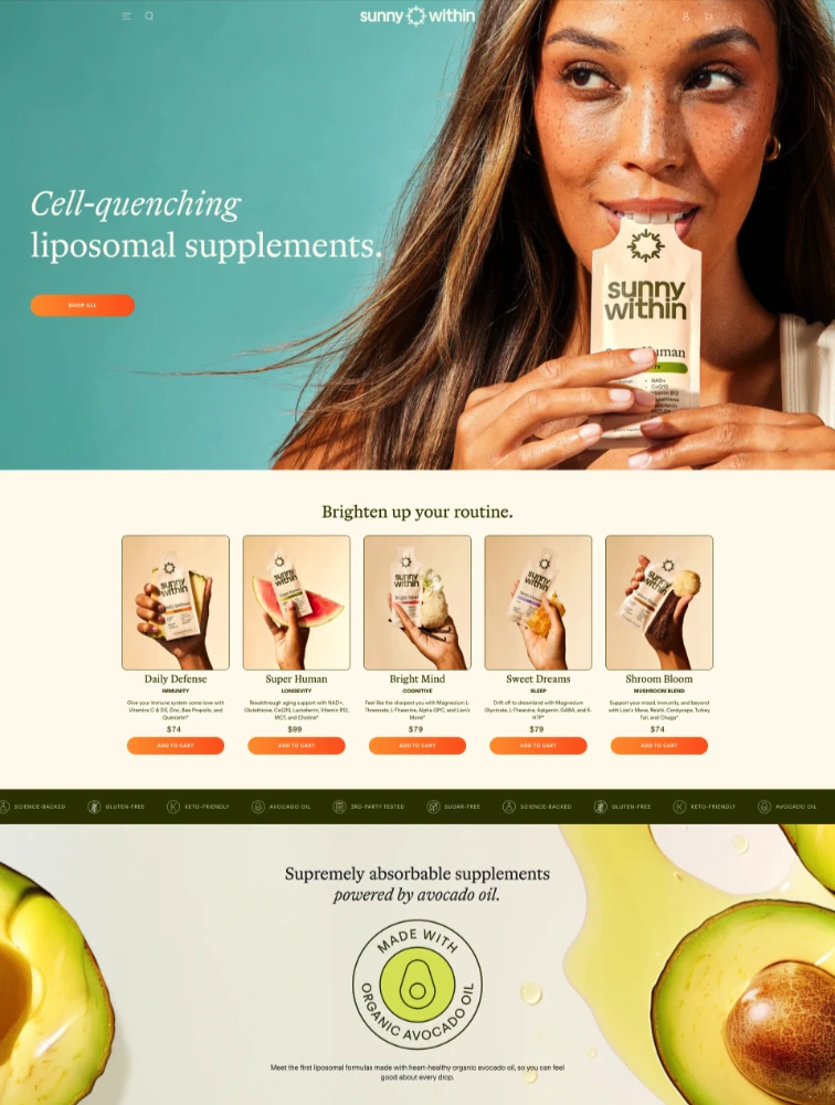 Sunny Within - Website Showcase | Lapa Ninja