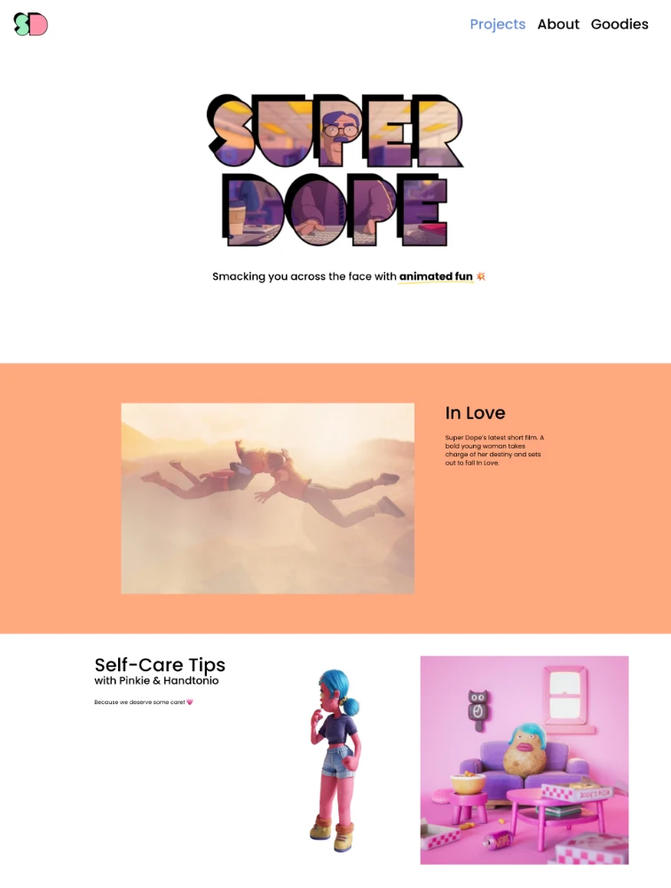 Super Dope website design - Lapa Ninja