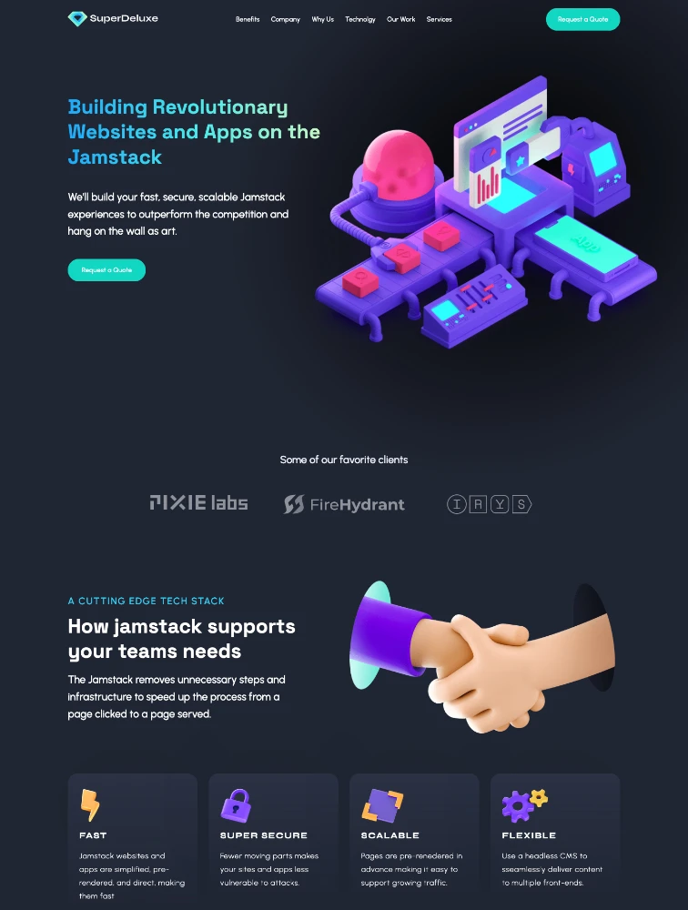 Super Deluxe website design - Lapa Ninja