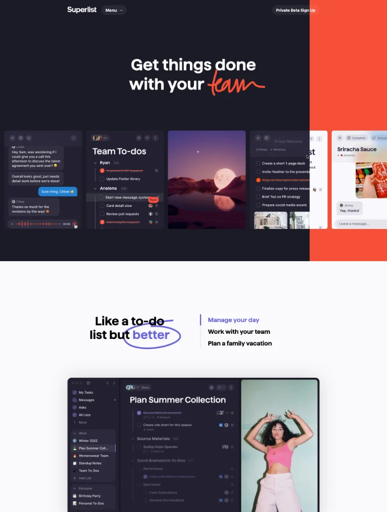 Superlist website design - Lapa Ninja