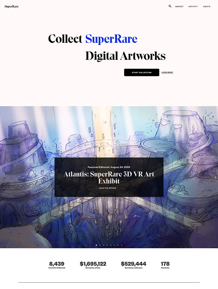 SuperRare - Website Showcase | Lapa Ninja