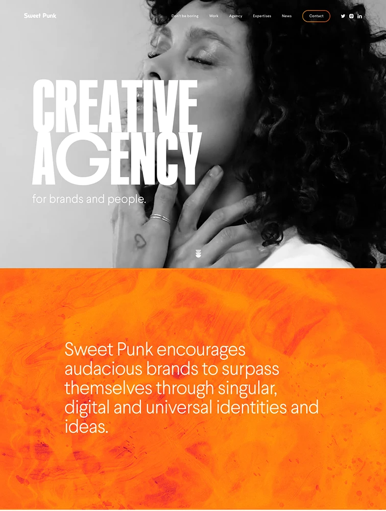 Sweet punk website design - Lapa Ninja
