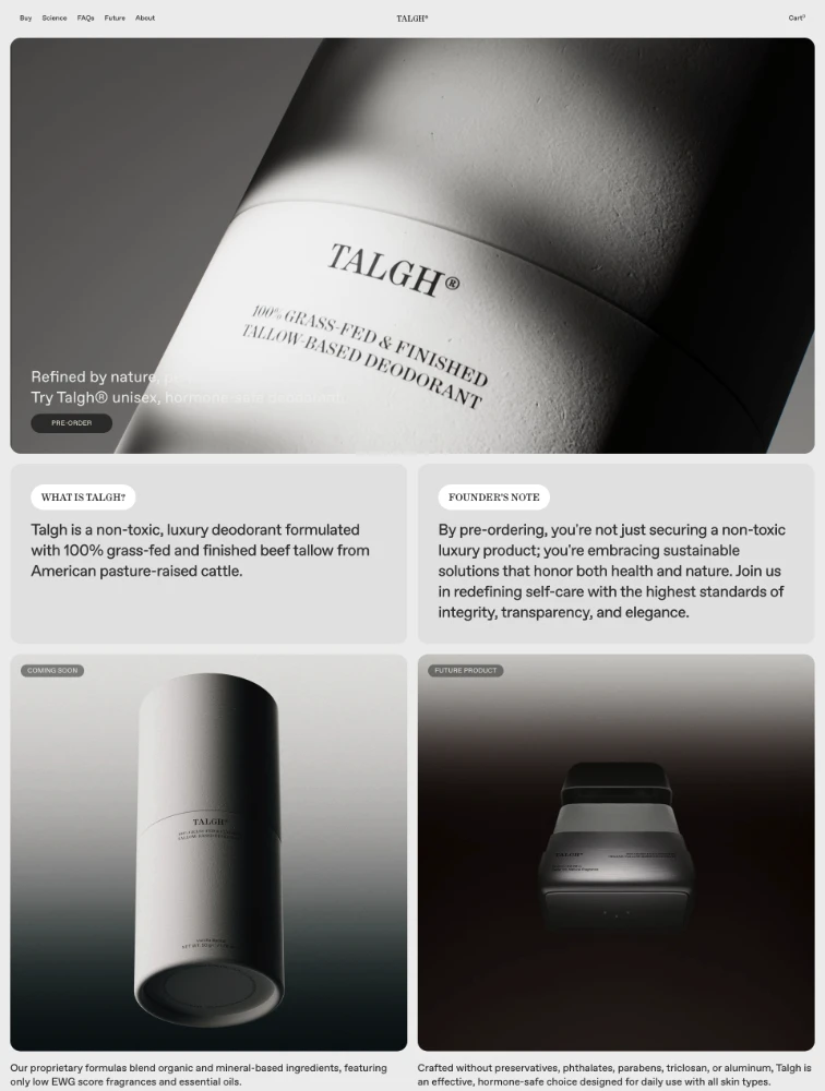 Talgh website design - Lapa Ninja